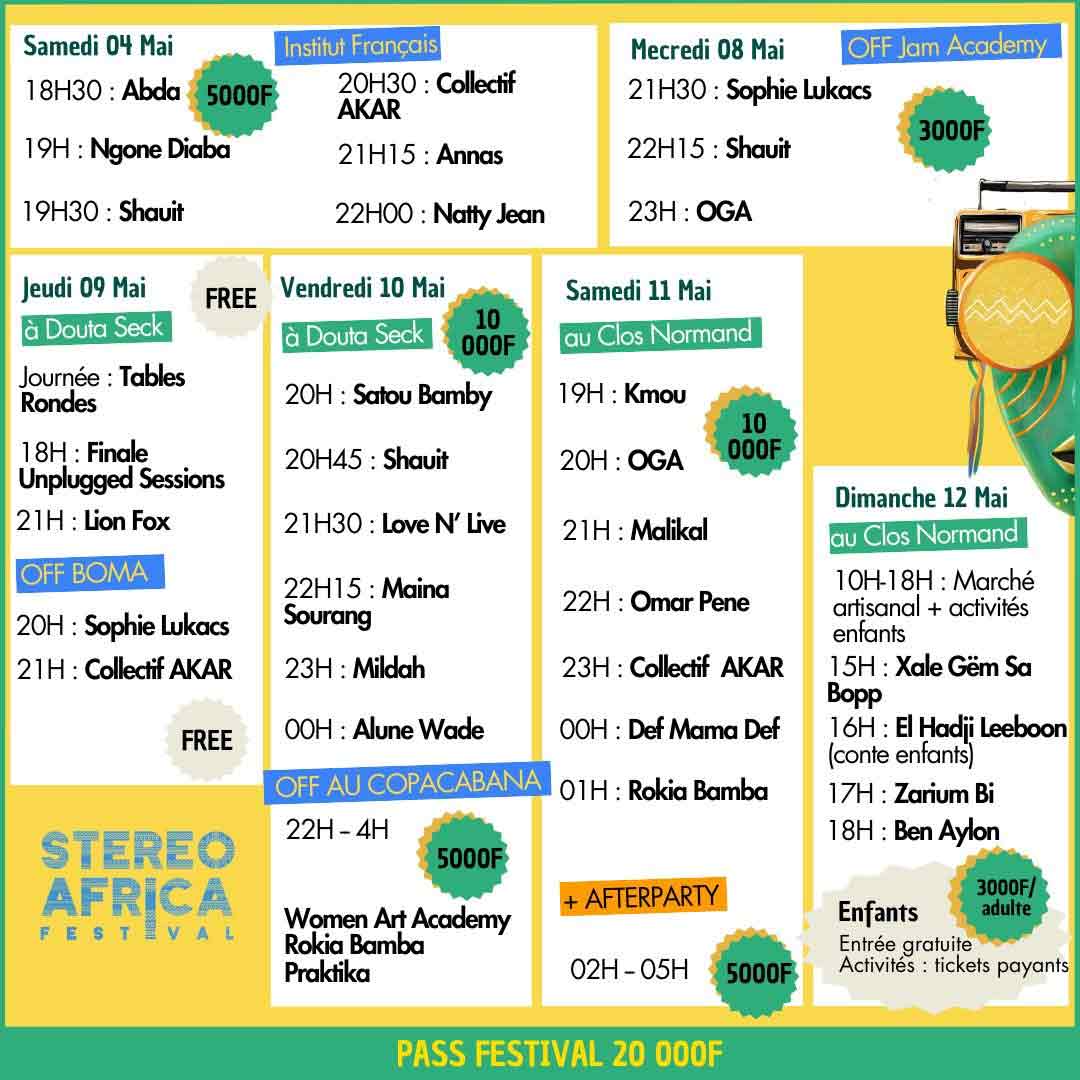 Stéréo Africa Festival - Du 8 au 12 mai 2024 à Dakar - Sénégal - Afrisson